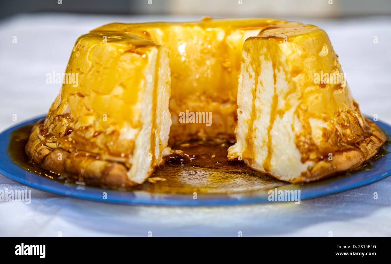 Traditional caramelized egg white pudding known as molotof or molotov Stock Photo - Alamy