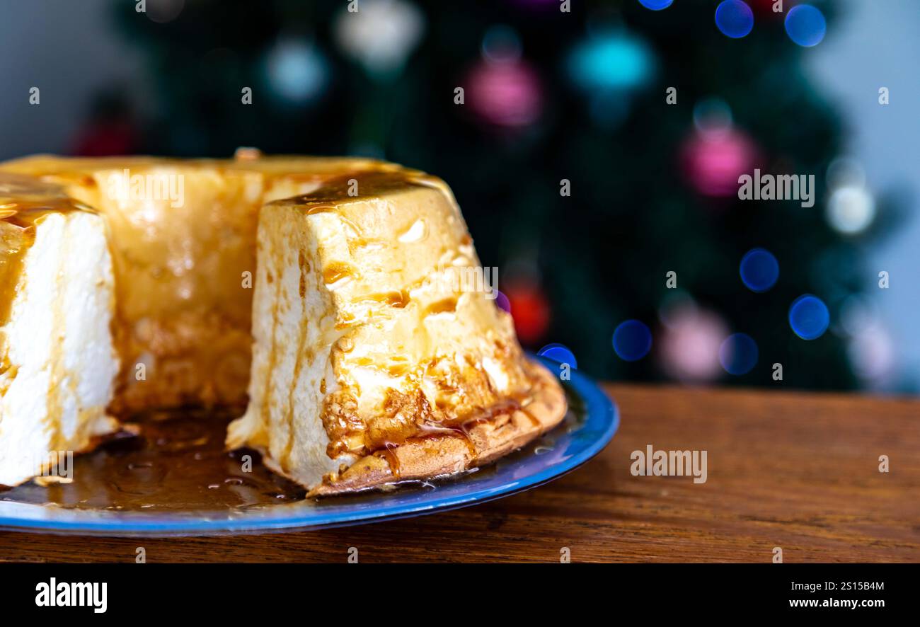 Traditional caramelized egg white pudding known as molotof or molotov ...