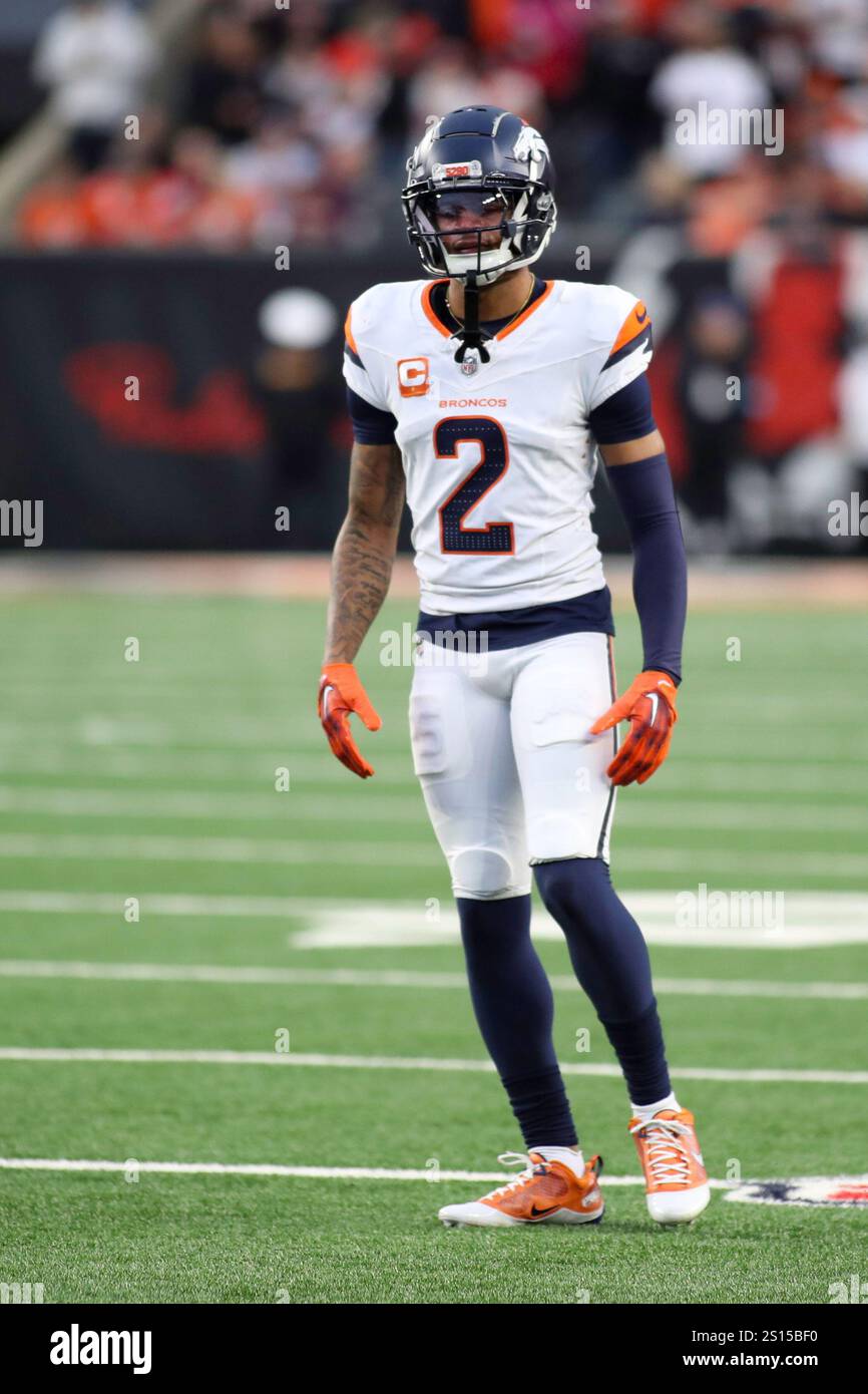 Cincinnati, Ohio, USA. 28th Dec, 2024. Denver Broncos CB Patrick ...