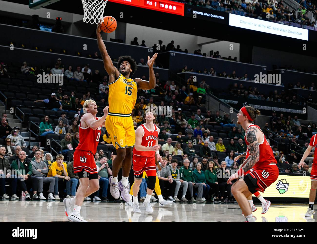 Waco, Texas, USA. 31st Jan, 2024. Baylor Bears forward Norchad Omier ...