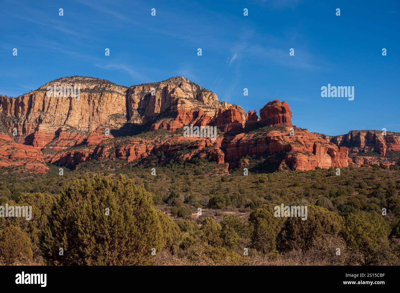 Views of Bear Mountain near Sedona, Arizona. Rock feature known as the ...