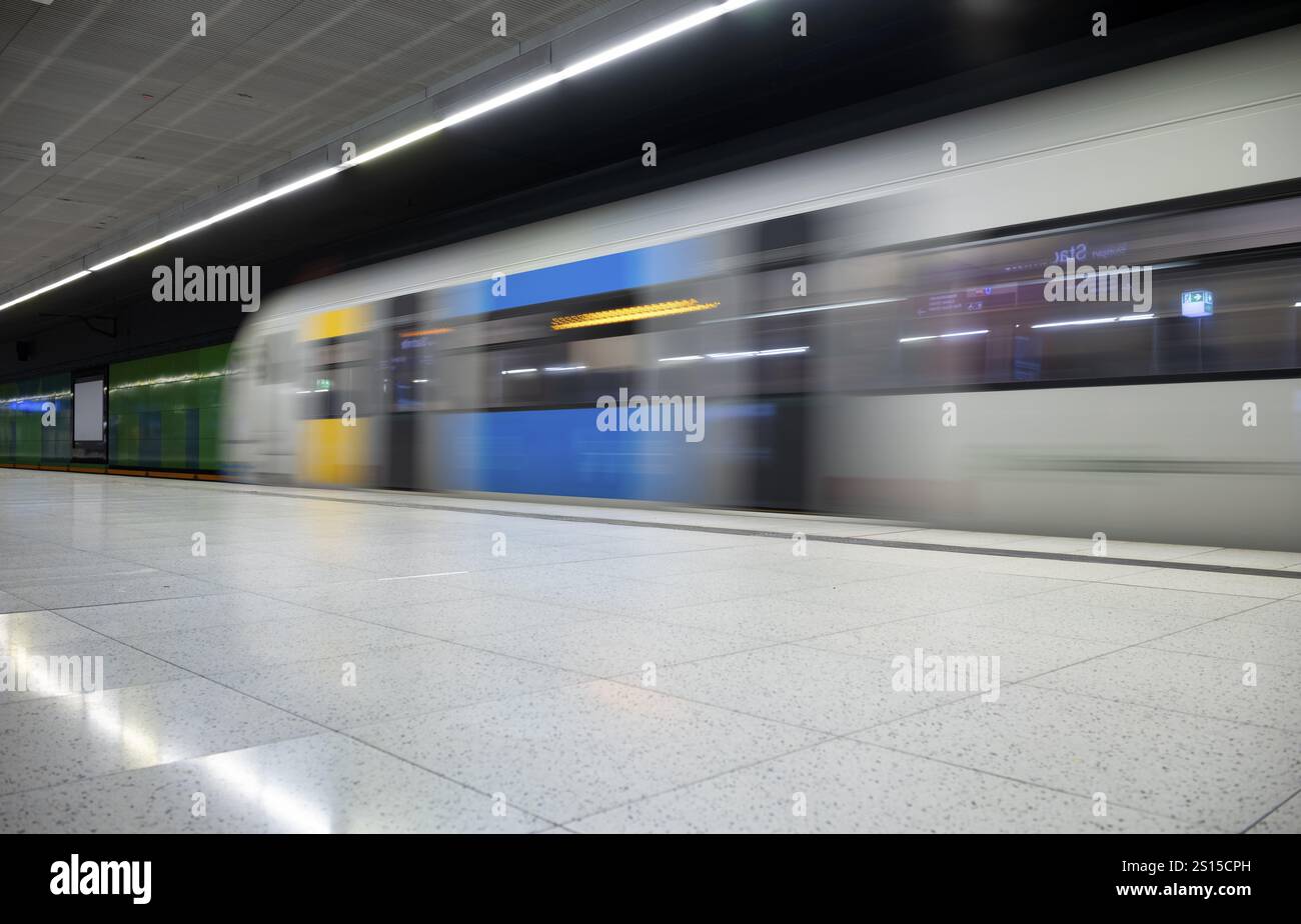 Underground entry S-Bahn, train, Generation 2024, platform, stop, main ...