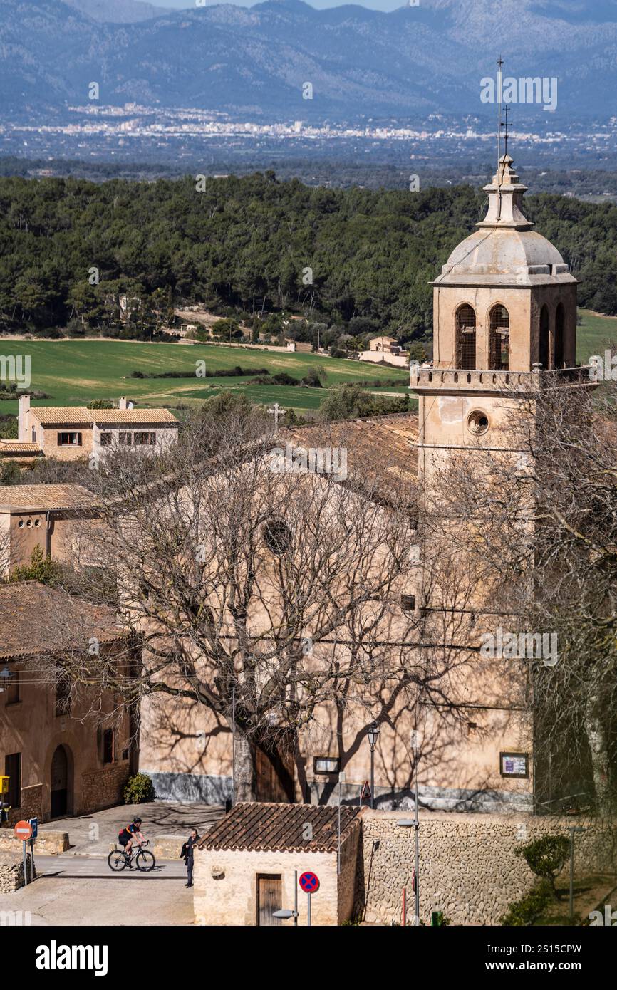 town of Randa, parish church of the Immaculate Conception and Ramon ...