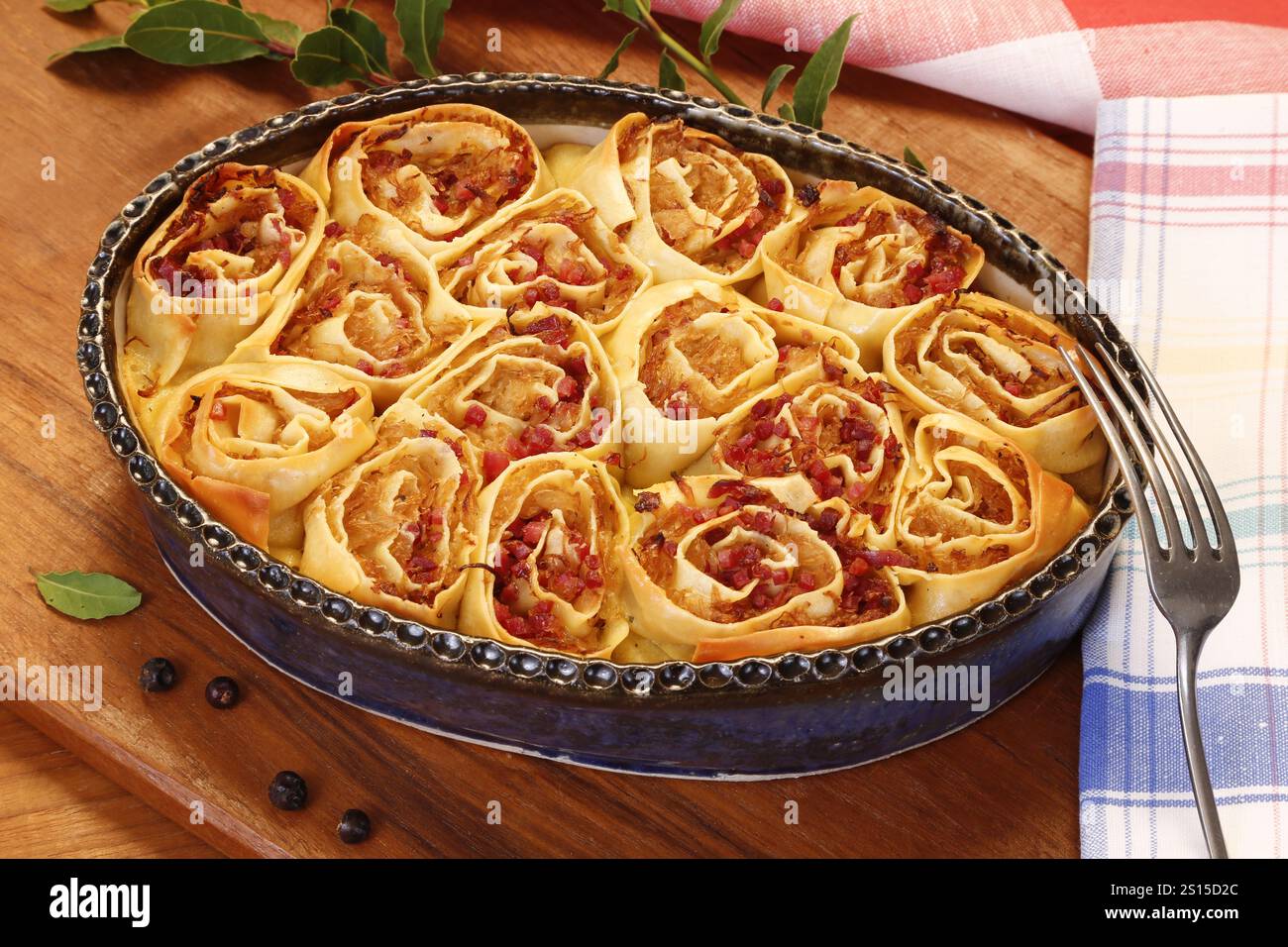 Swabian cuisine, Swabian doughnuts in a casserole dish, Swabian pasta ...