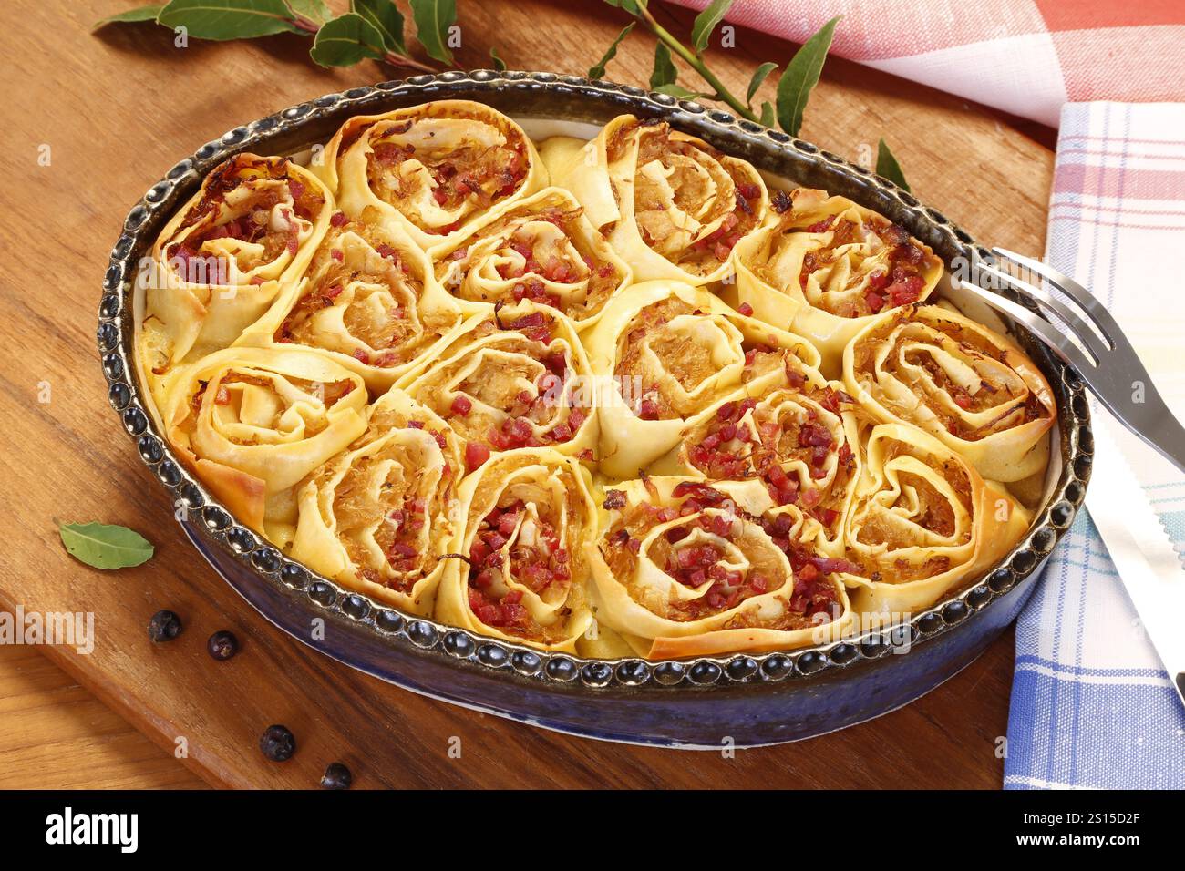Swabian cuisine, Swabian doughnuts in a casserole dish, Swabian pasta ...
