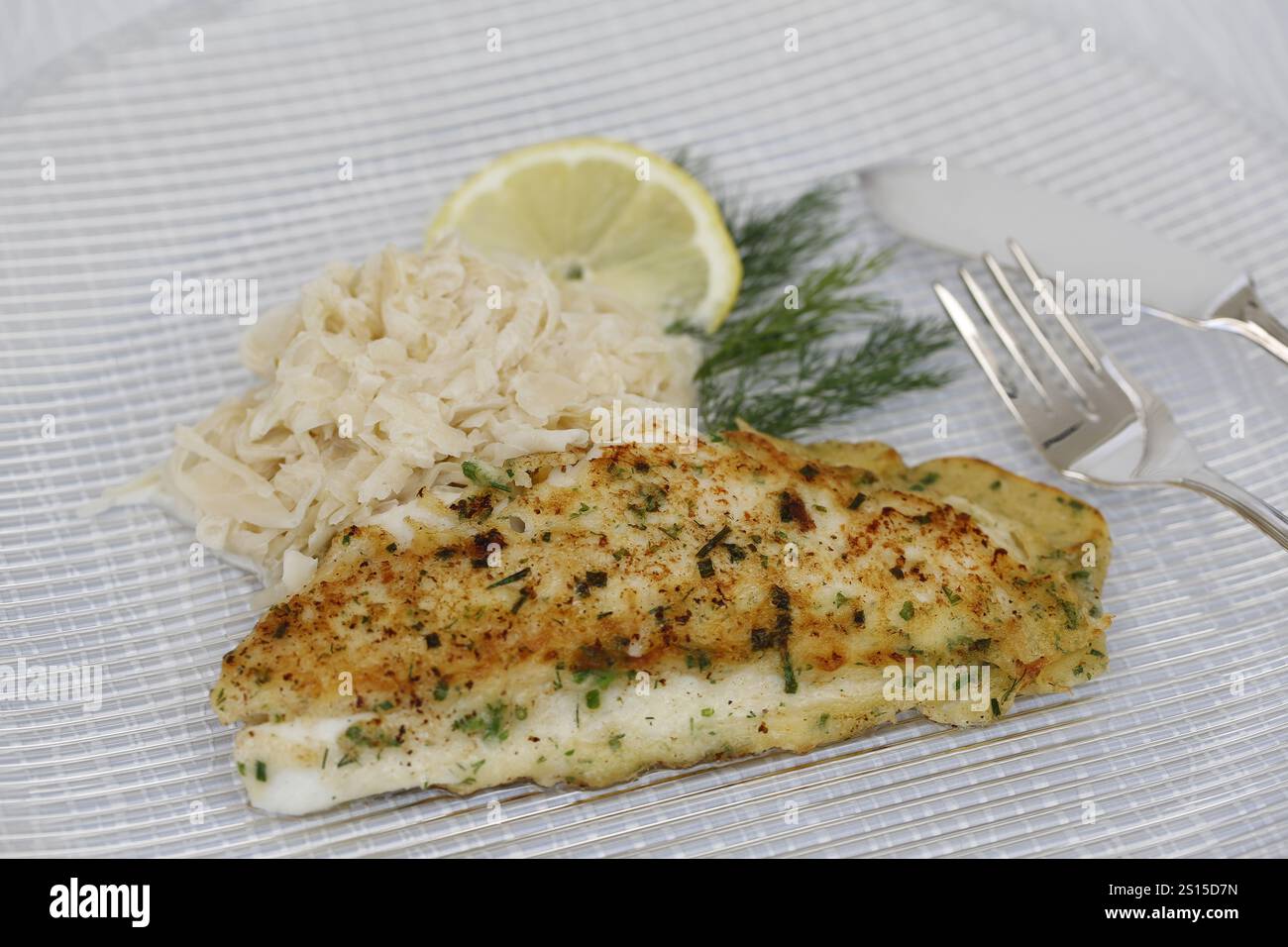 Swabian cuisine, fillet of Lake Constance whitefish with herbs and ...