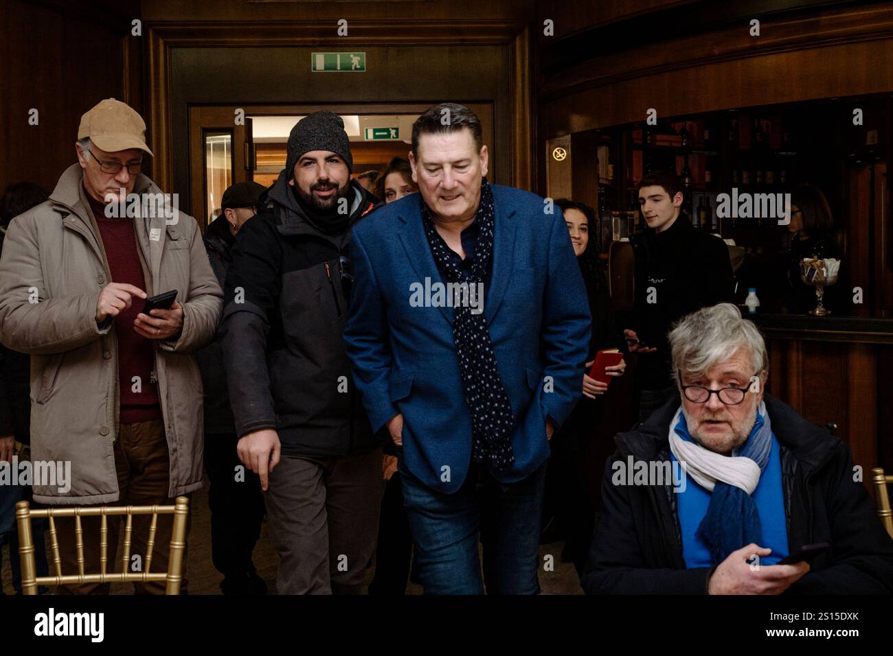 Trani, Italy. 31st Dec, 2024. Tony Hadley (C) seen entering in the ...