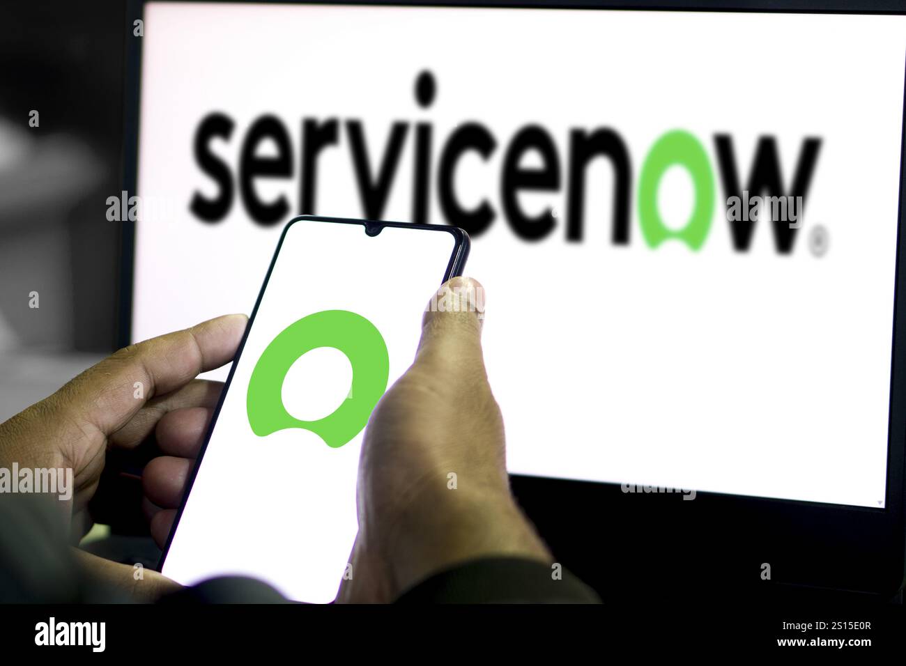 Dhaka, Bangladesh 23 September 2024:Cellphone with logo of American ...