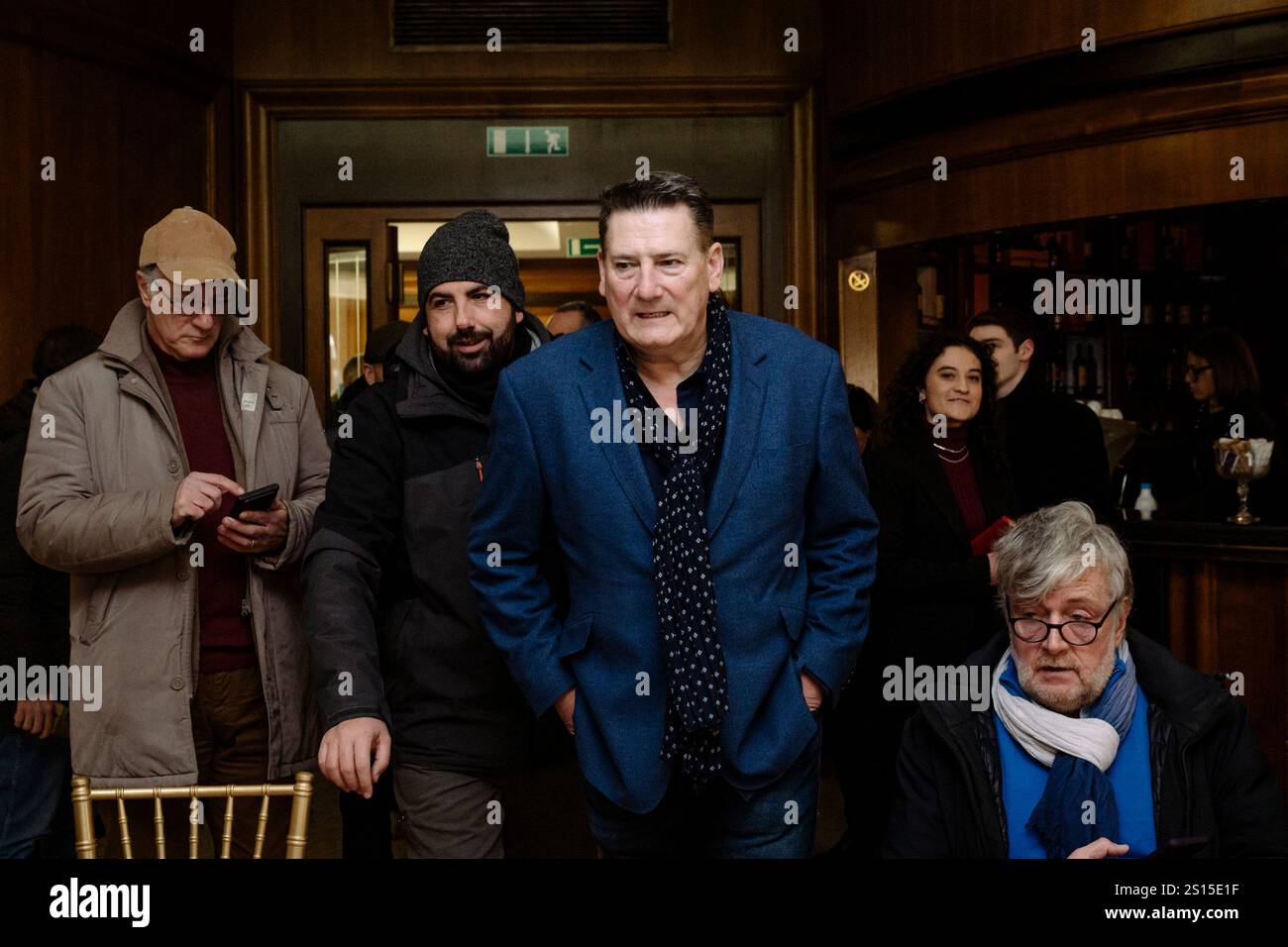 Trani, Italy. 31st Dec, 2024. Tony Hadley (C) seen while entering in ...