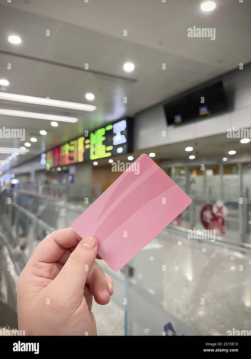 Passenger showing metro card in shanghai subway station, travel and ...