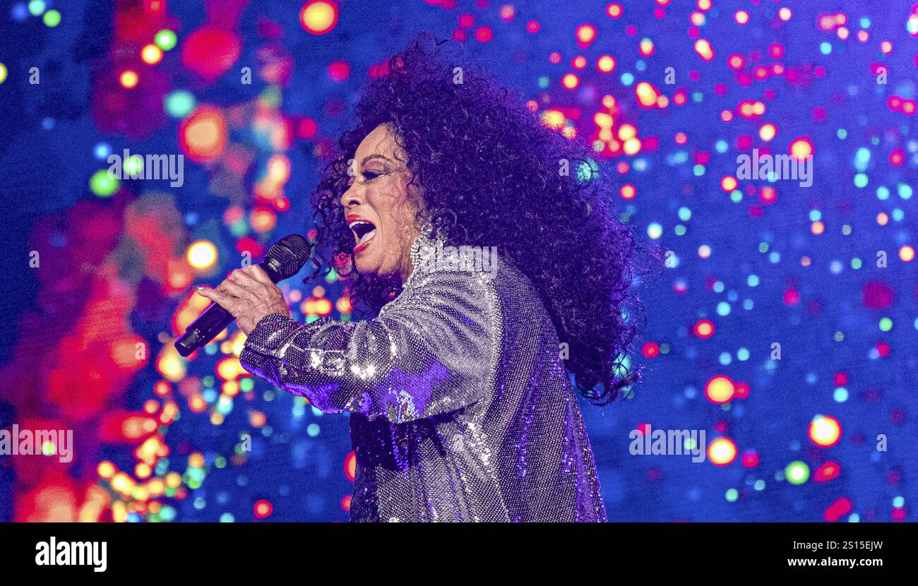 Motown legend Diana Ross (80) at the Memorial Coliseum, Los Angeles ...