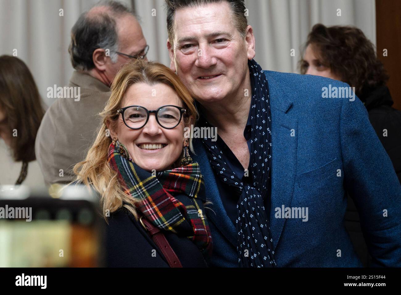 Trani, Italy. 31st Dec, 2024. Tony Hadley (R) seen taking a photos with ...