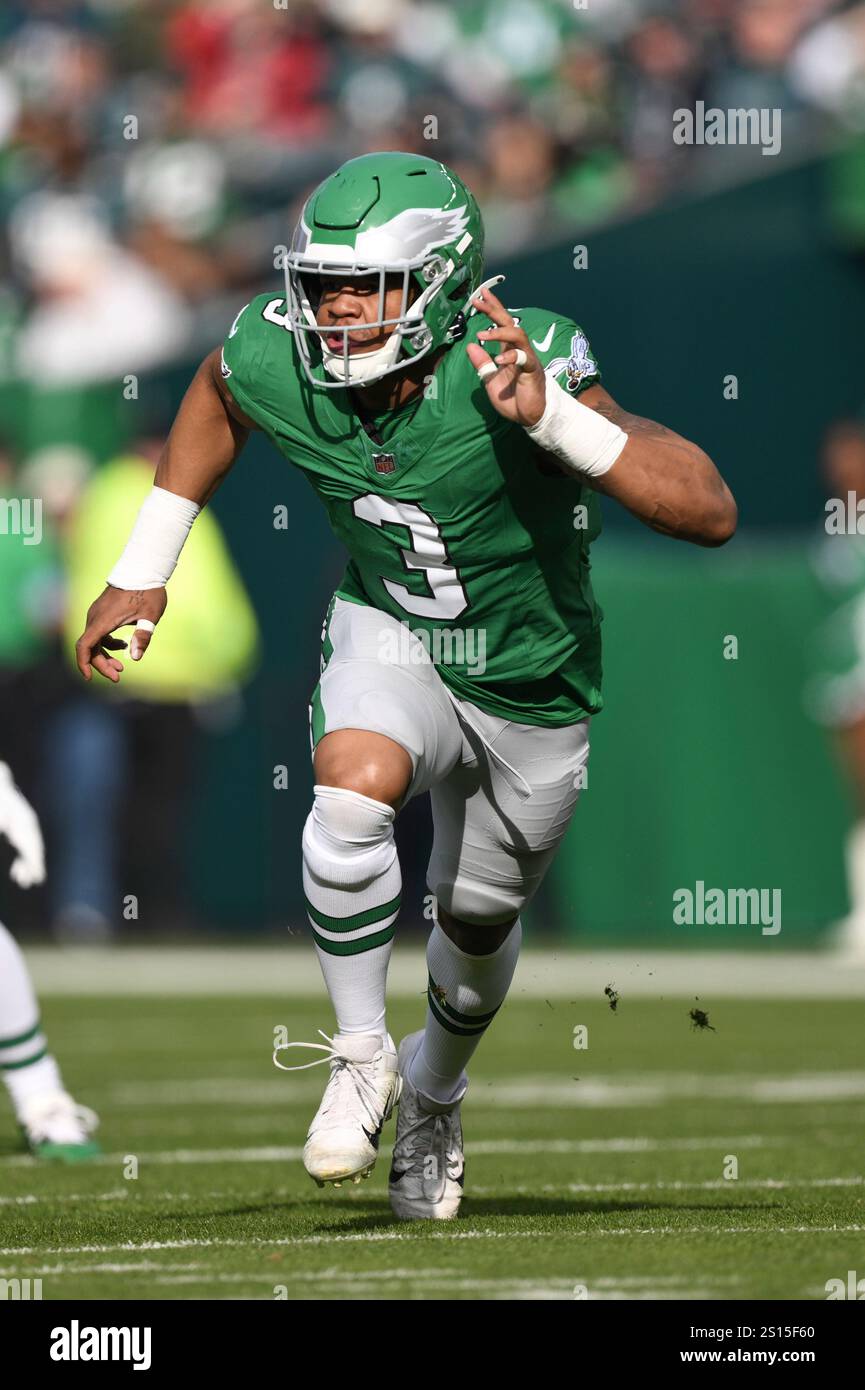 Philadelphia Eagles linebacker Nolan Smith Jr. (3) in action during the ...