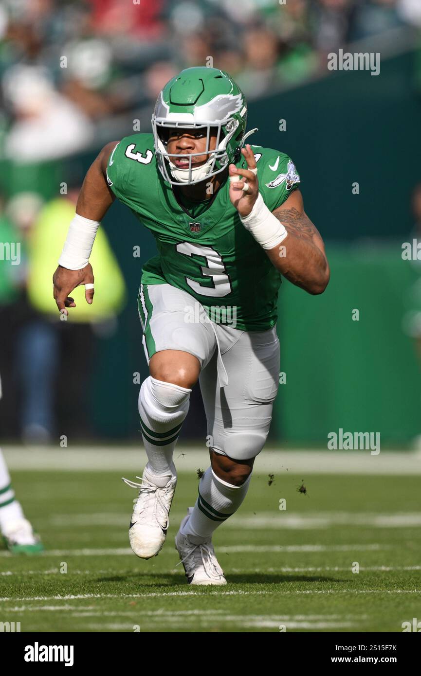 Philadelphia Eagles linebacker Nolan Smith Jr. (3) in action during the ...