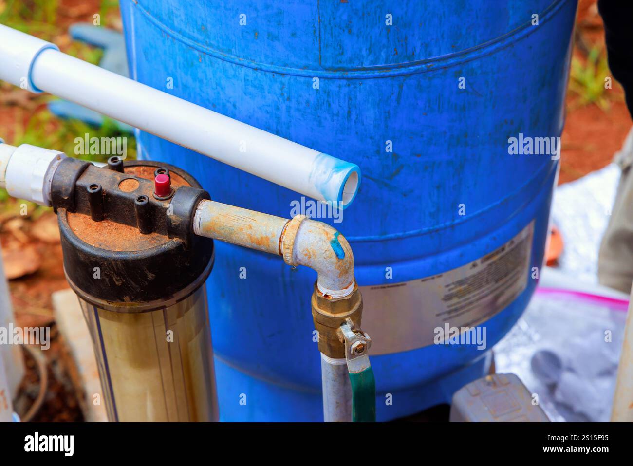 Blue barrel filtration hi-res stock photography and images - Alamy