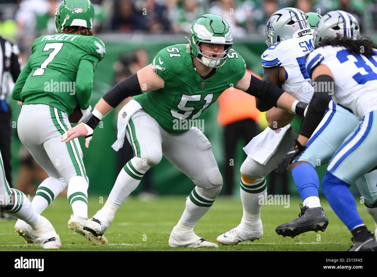 Philadelphia Eagles center Cam Jurgens (51) in action during the first ...