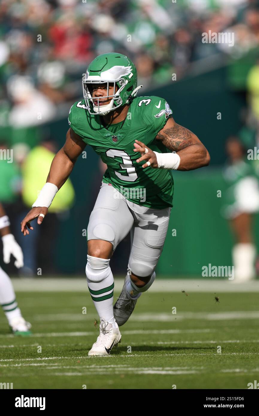 Philadelphia Eagles linebacker Nolan Smith Jr. (3) in action during the ...
