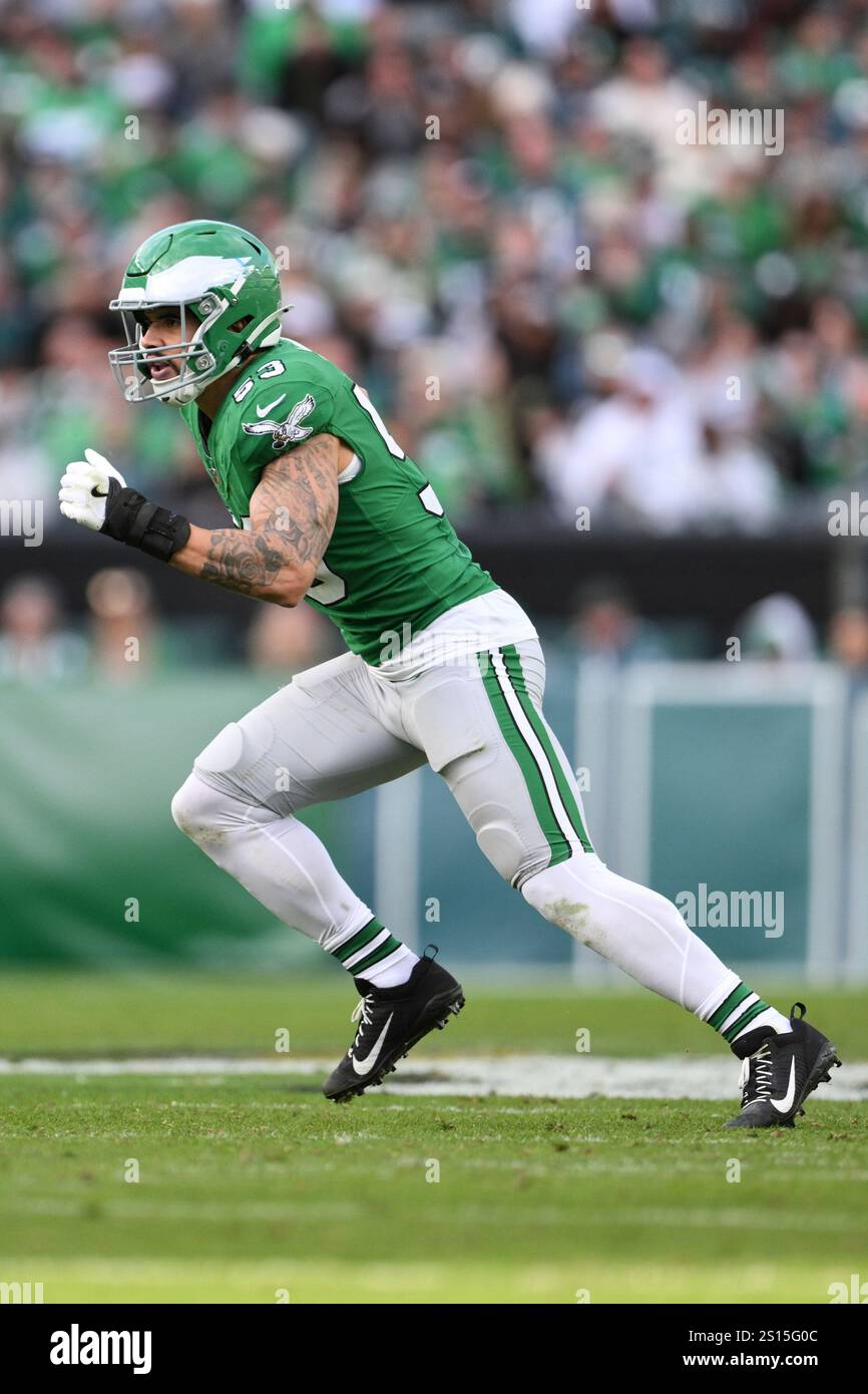 Philadelphia Eagles linebacker Zack Baun in action during the second ...