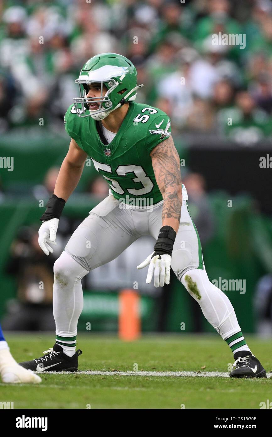 Philadelphia Eagles linebacker Zack Baun (53) in action during the ...