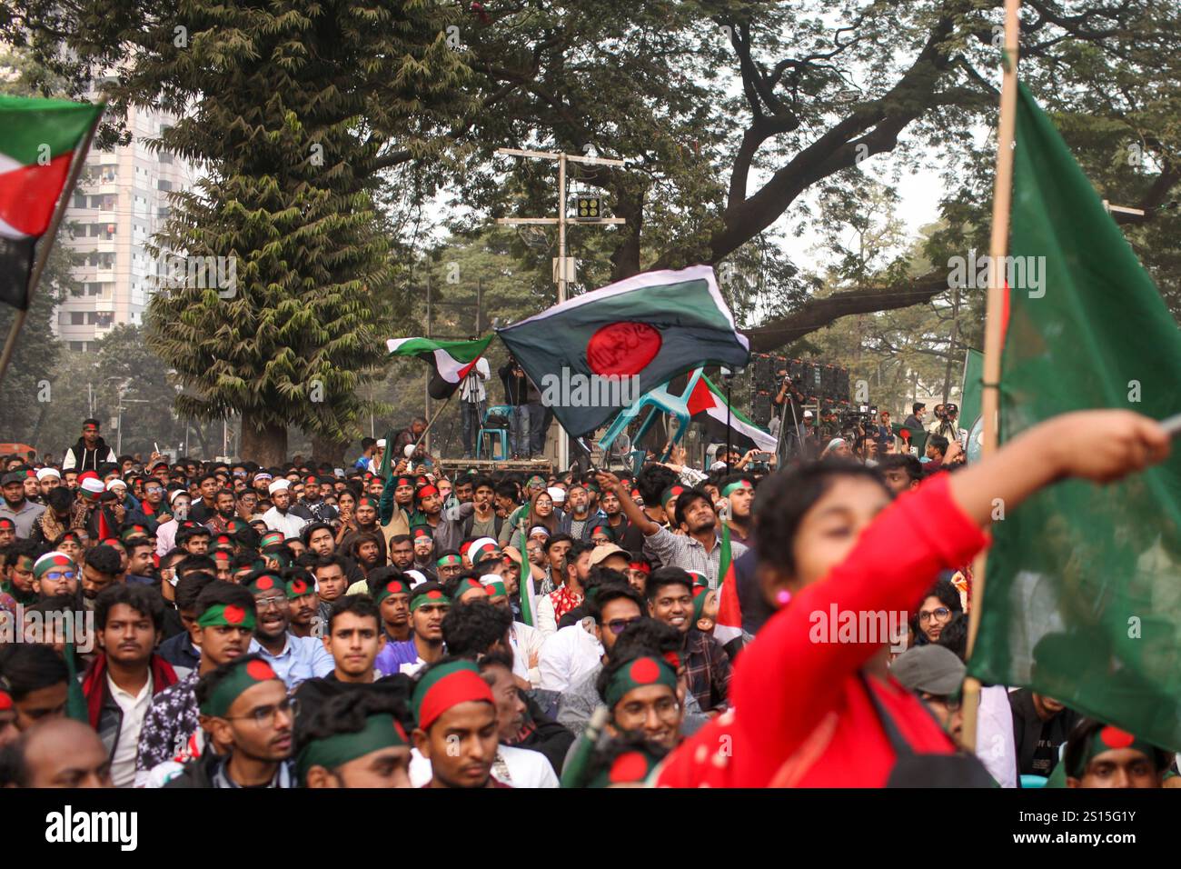 Dhaka, Dhaka, Bangladesh. 31st Dec, 2024. A child attend the 'March for Unity' program organized ...