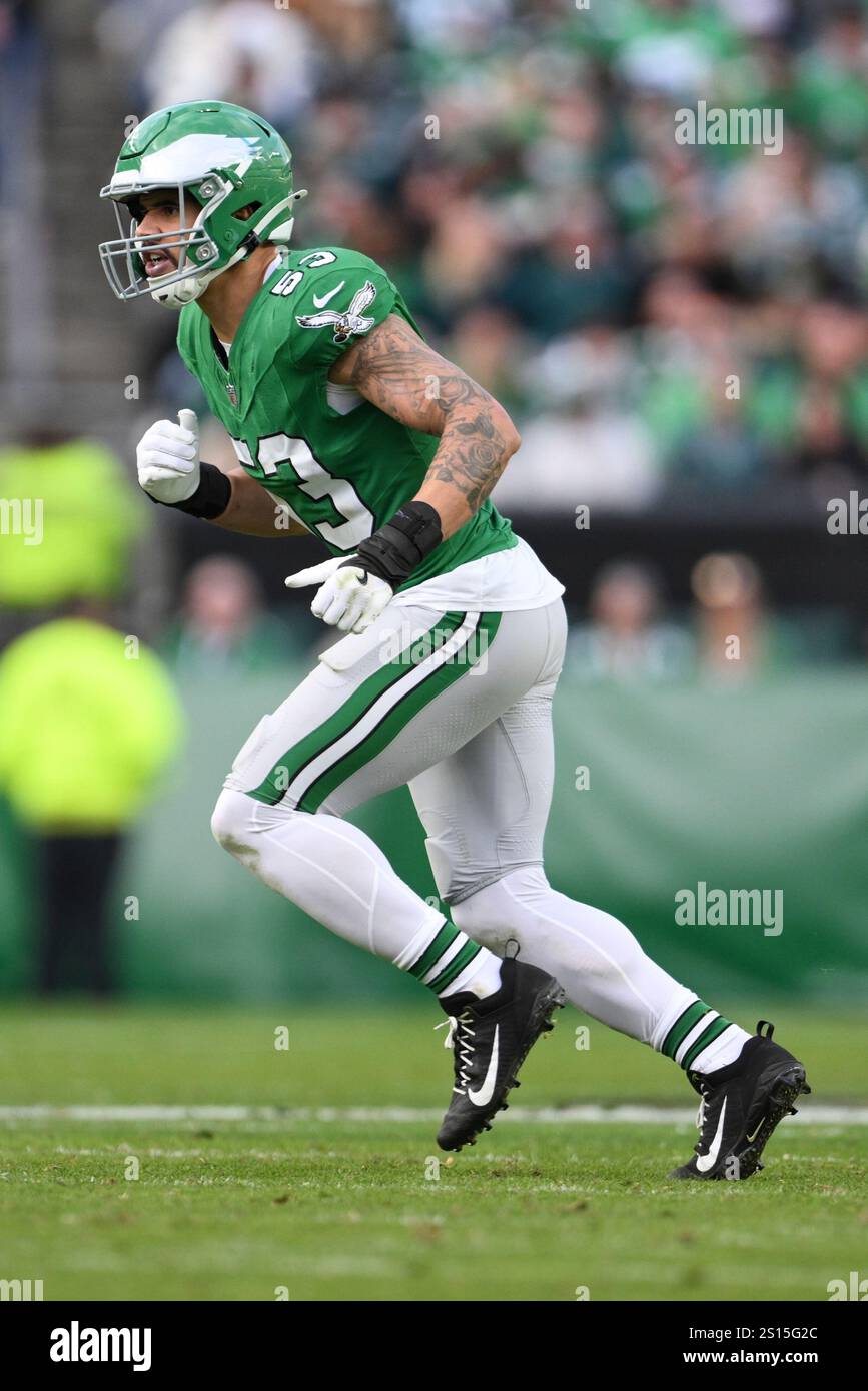 Philadelphia Eagles linebacker Zack Baun in action during the second ...