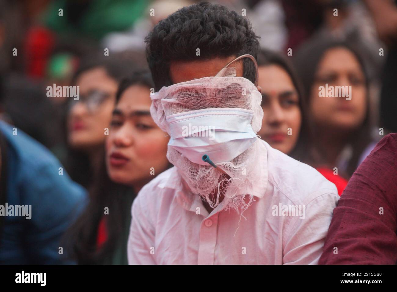 Dhaka, Dhaka, Bangladesh. 31st Dec, 2024. Khokon Chandra Barman who lost his nose and part of ...
