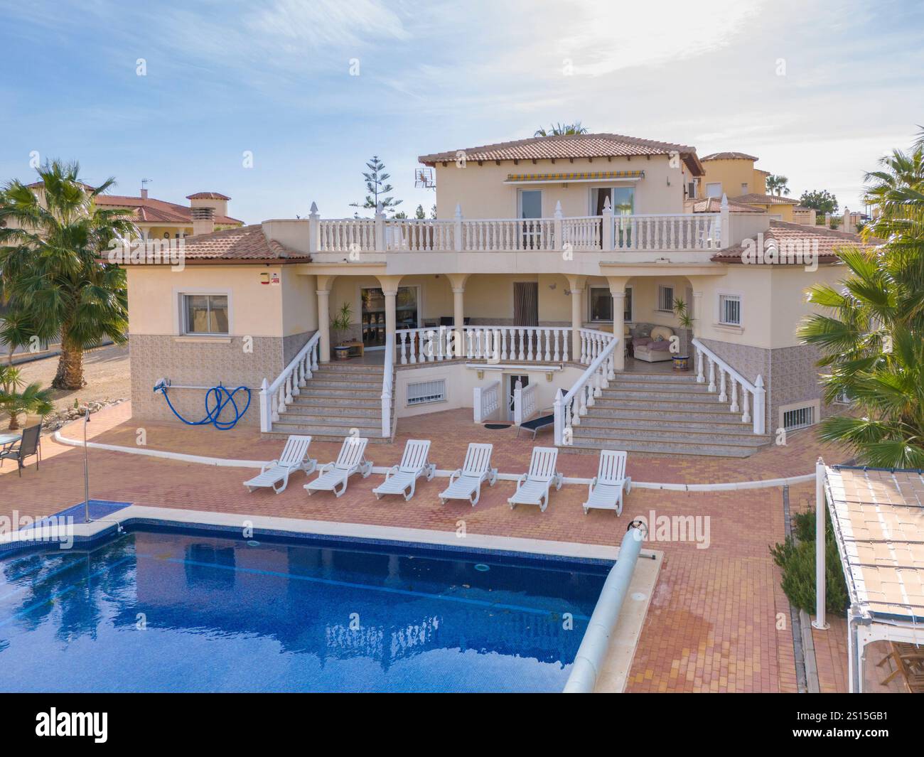 Elegant Mediterranean-style villa featuring a spacious terrace, private ...