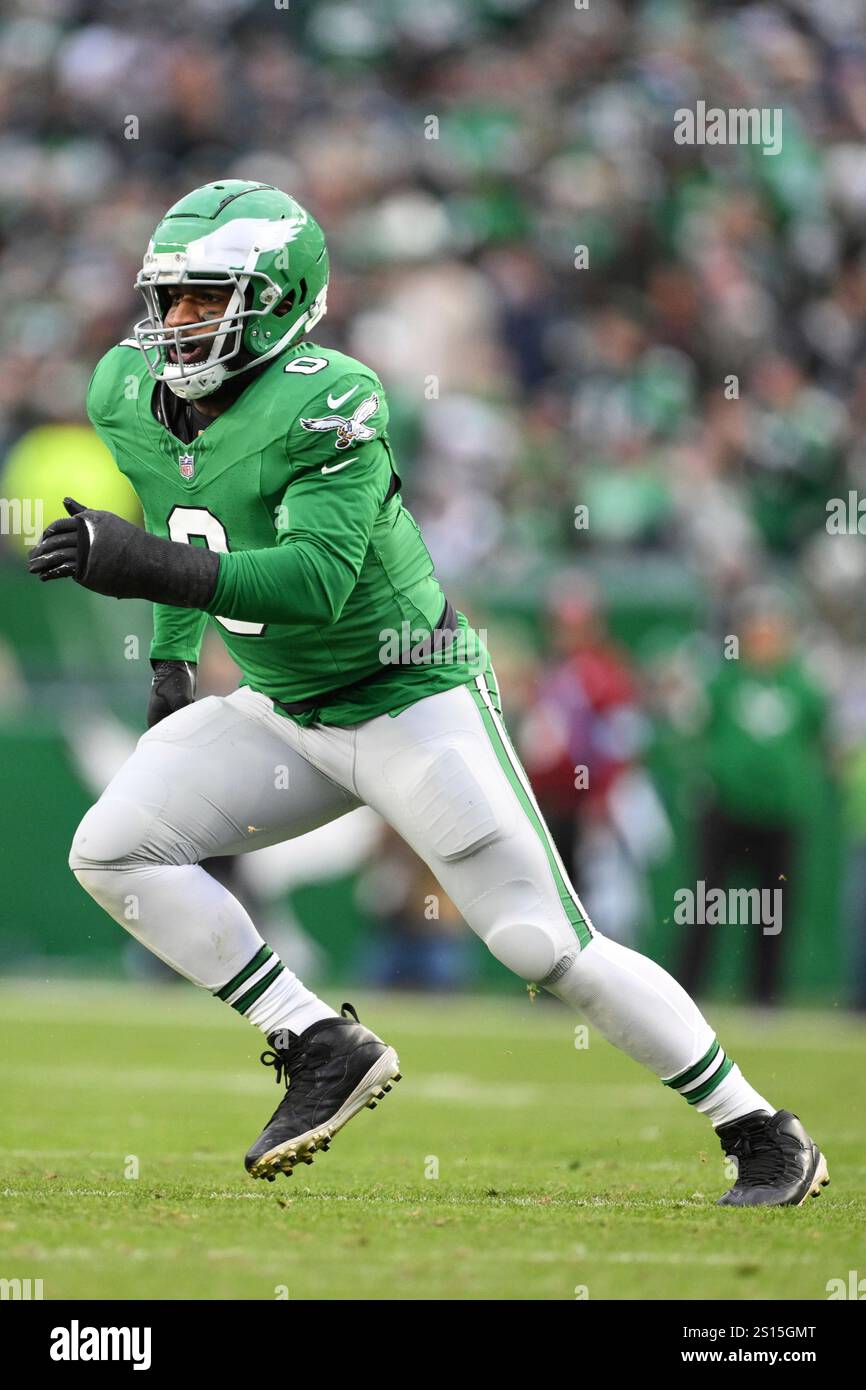 Philadelphia Eagles defensive end Bryce Huff (0) in action during the ...