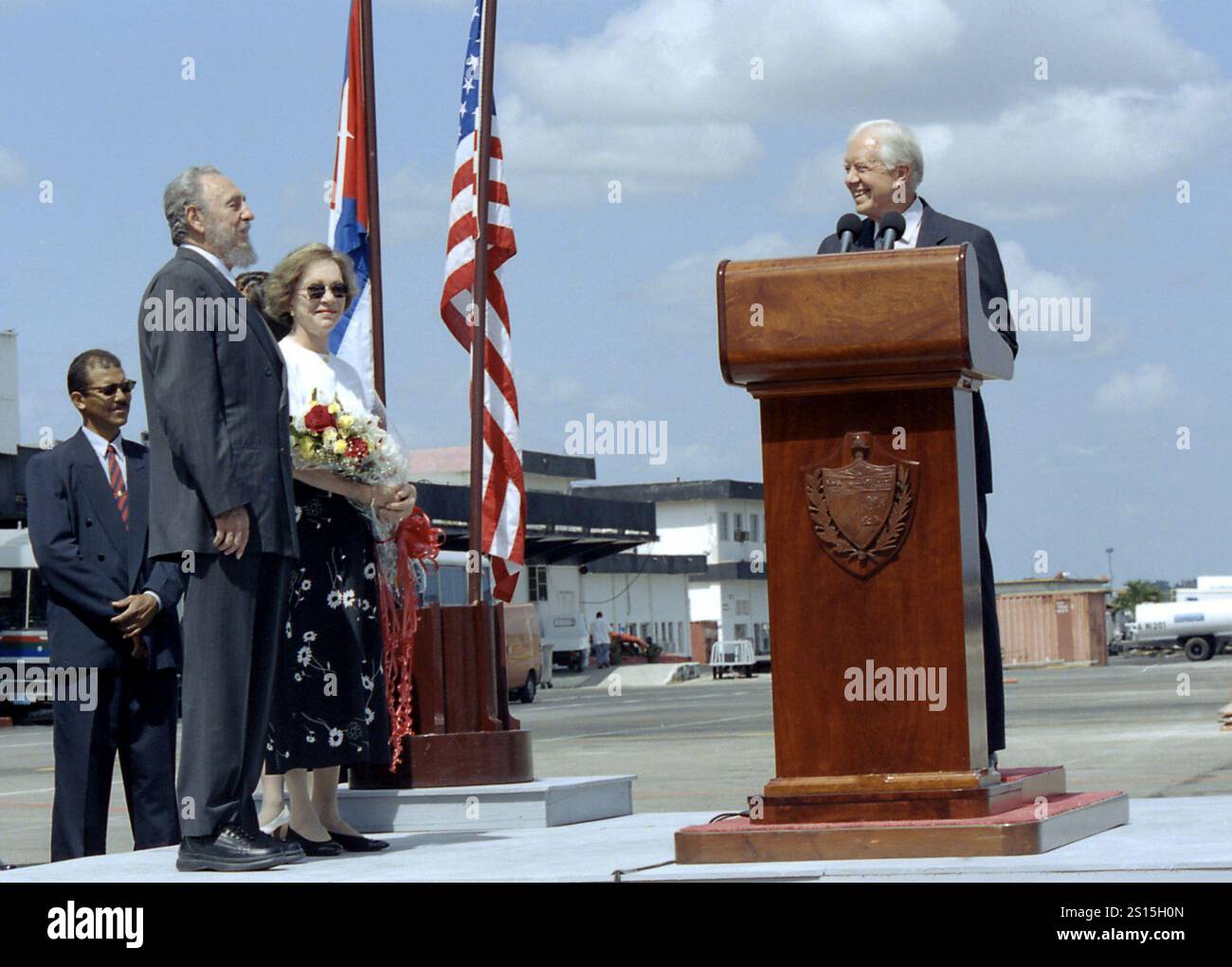 Havana, Cuba. 12th May, 2002. Former U.S. President Jimmy Carter ...
