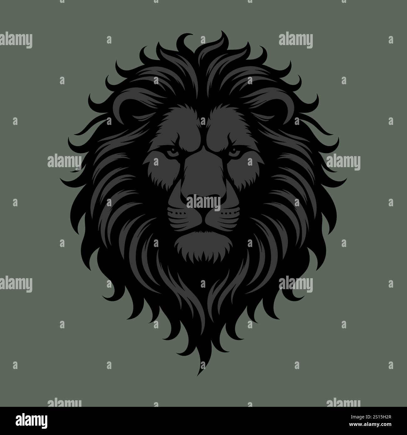 Facing lions Stock Vector Images - Alamy