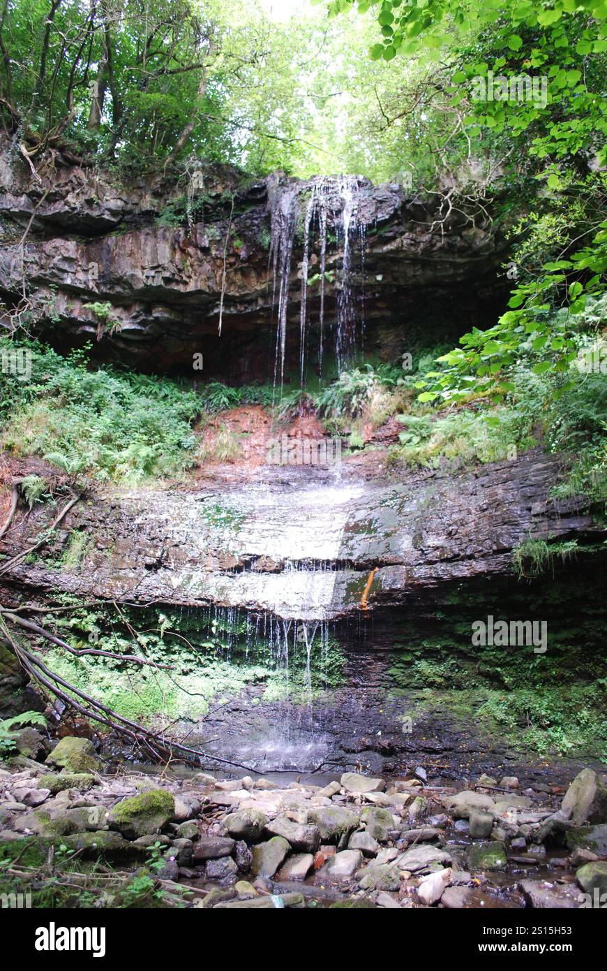 Waterfalls & Streams near Hafod Arch, Clydach Gorge Stock Photo - Alamy