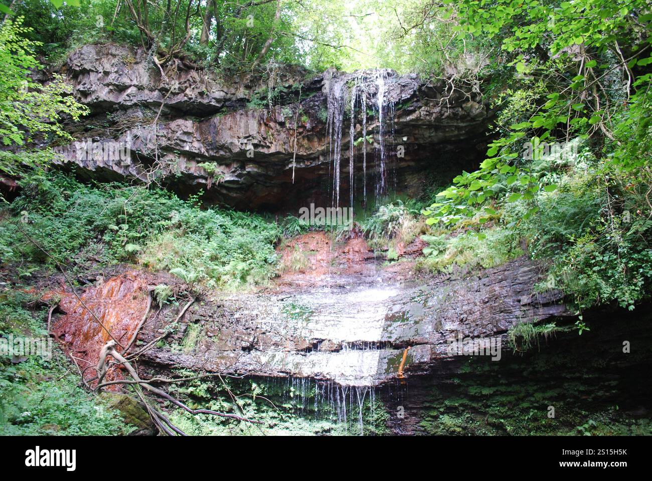 Waterfalls & Streams near Hafod Arch, Clydach Gorge Stock Photo - Alamy