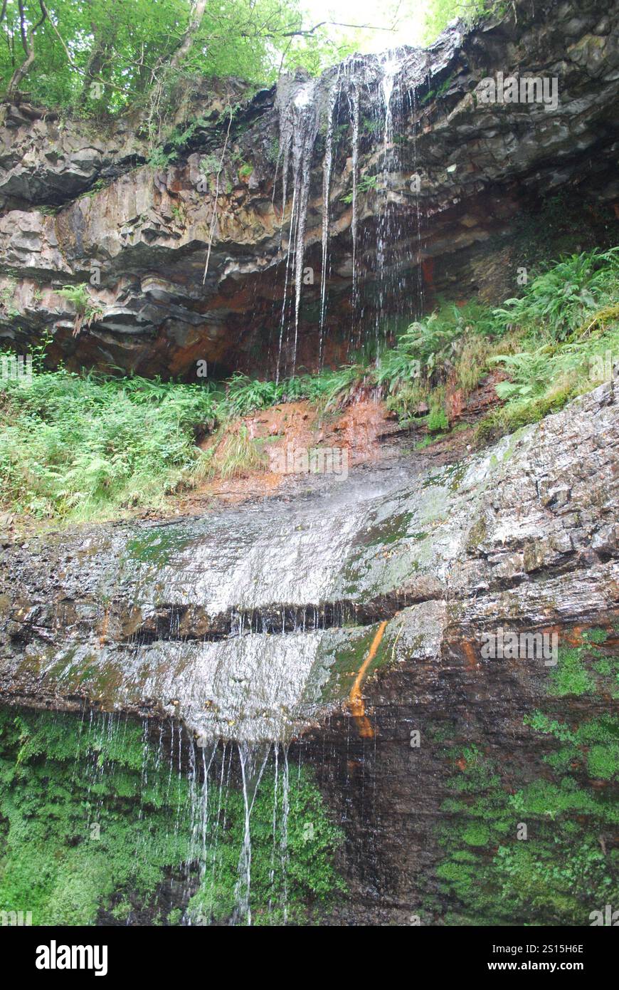 Waterfalls & Streams near Hafod Arch, Clydach Gorge Stock Photo - Alamy
