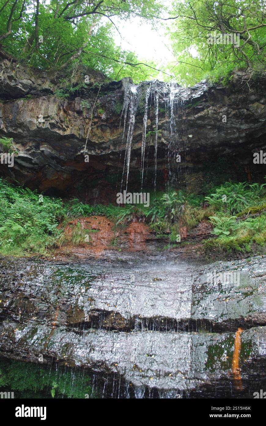 Waterfalls & Streams near Hafod Arch, Clydach Gorge Stock Photo - Alamy
