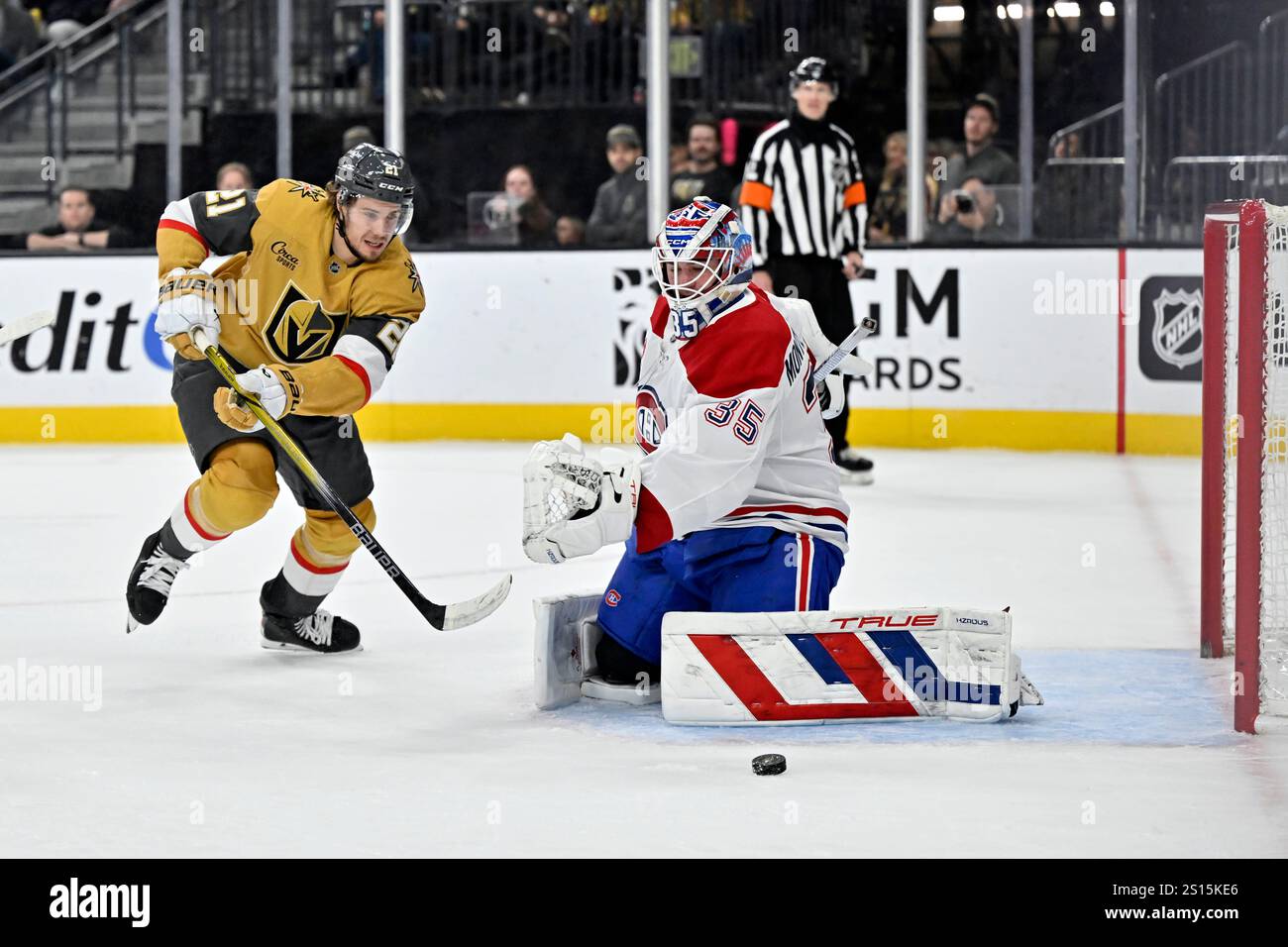 Vegas Golden Knights center Brett Howden (21) shoots against Montreal ...