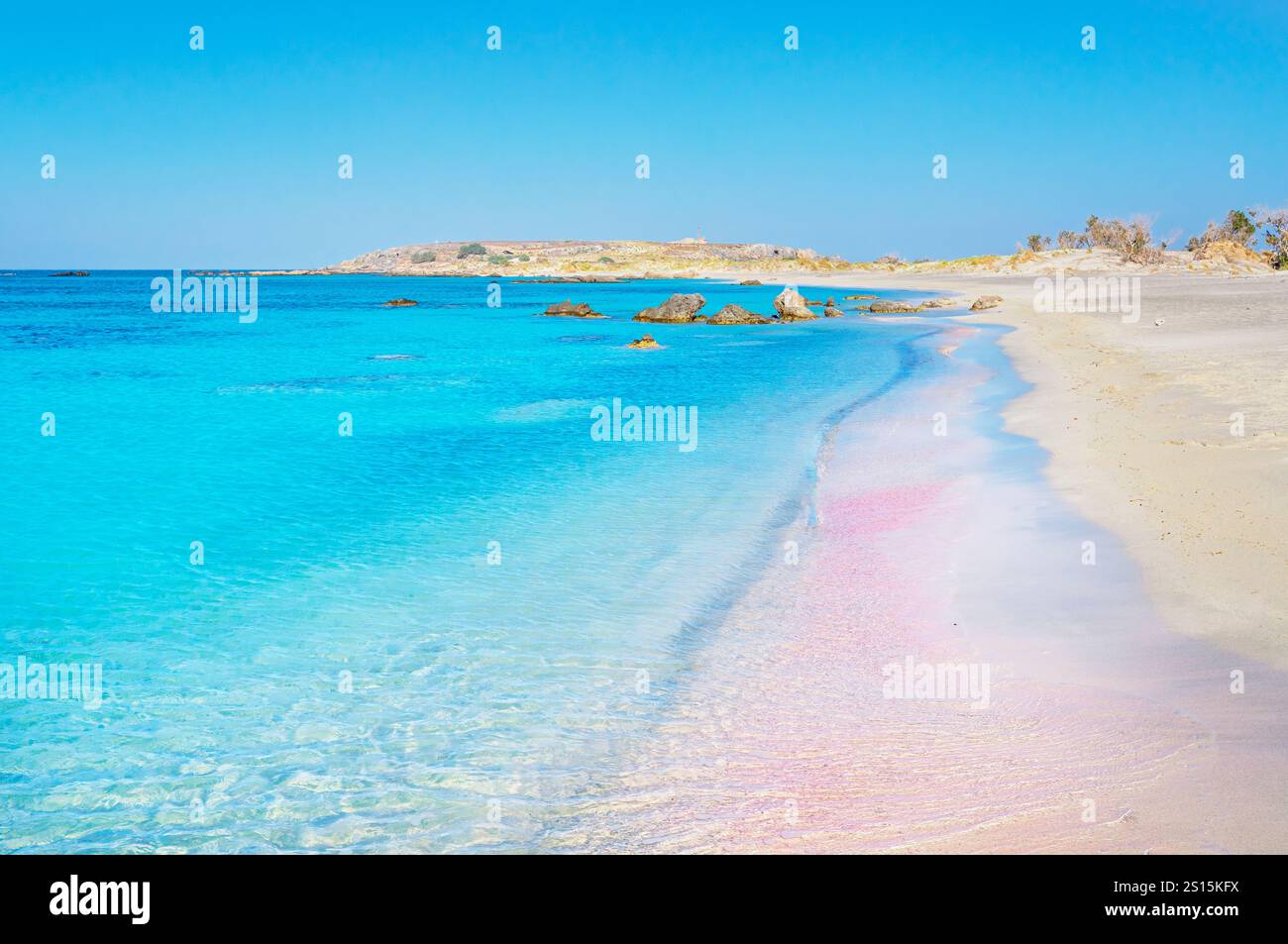 Elafonisi beach, Chania, Crete, Greek Islands, Greece Stock Photo - Alamy