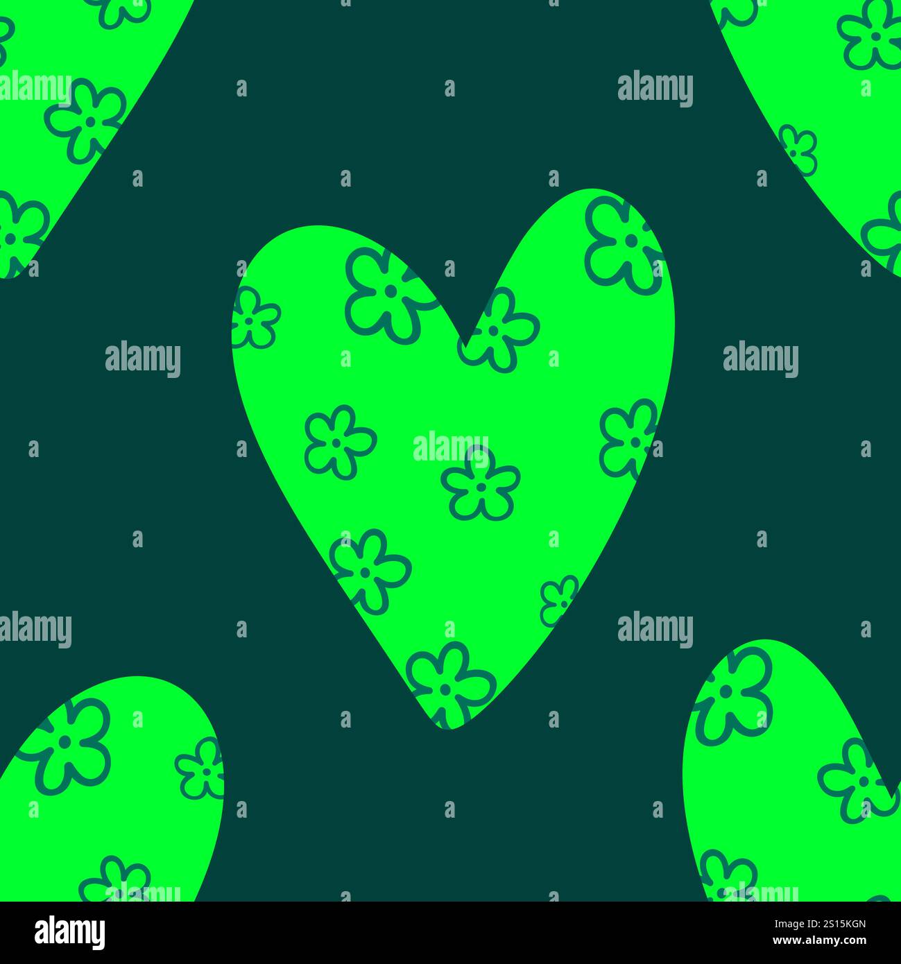 Valentine love hearts seamless 14 February pattern for wrapping paper ...