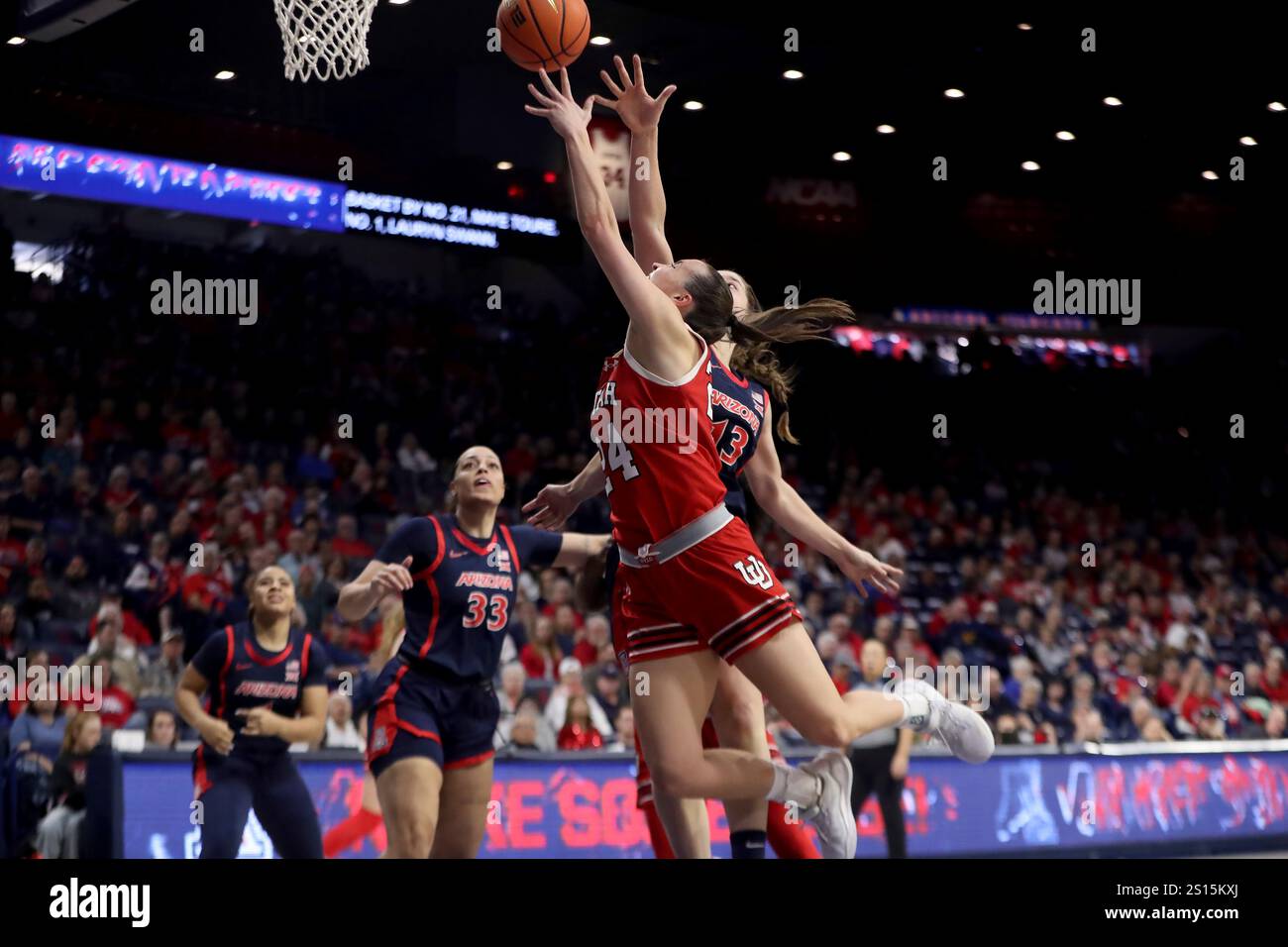 TUCSON, AZ - DECEMBER 31: Utah Utes guard Kennady McQueen #24 during ...