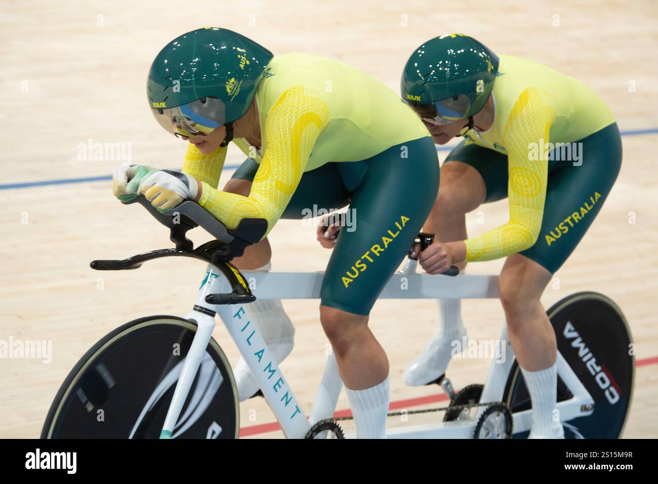 Australia's Caitlin Ward(Front) and Jessica Gallagher compete in the ...