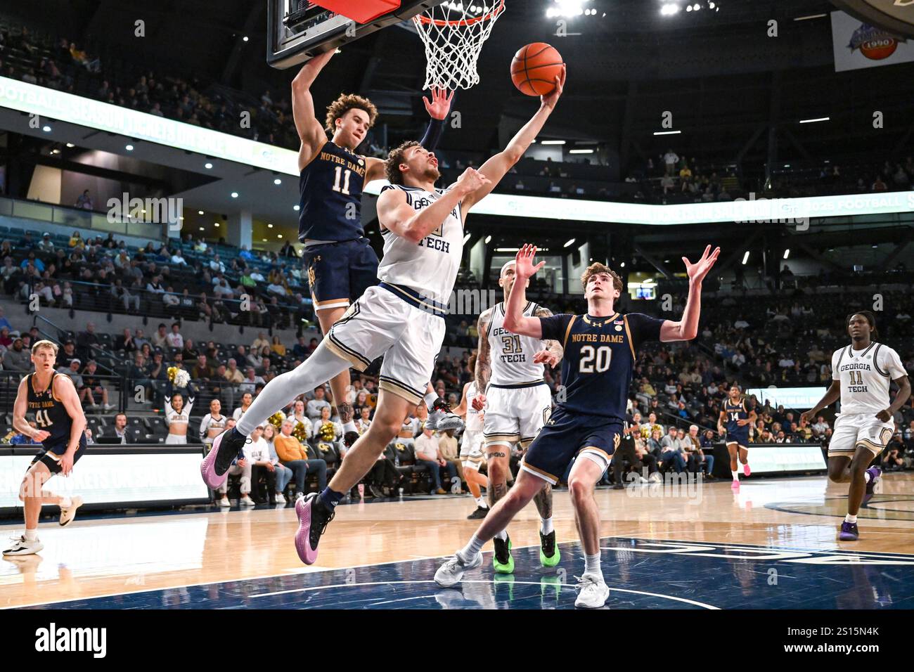 ATLANTA, GA – DECEMBER 31: Georgia Tech guard Lance Terry (0) drives to ...