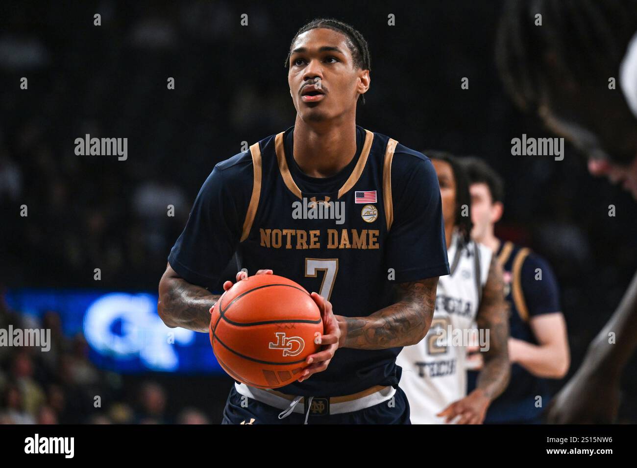 ATLANTA, GA – DECEMBER 31: Notre Dame forward Tae Davis (7) shoots a ...