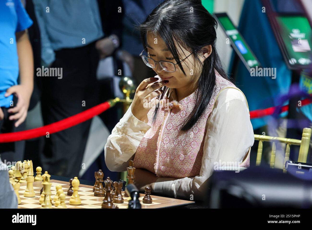 New York, USA. 31st Dec, 2024. FIDE Chess Rapid & Blitz Championship at New York.Ju Wenjun ...