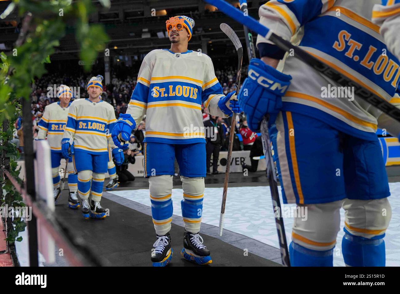 St. Louis Blues right wing Mathieu Joseph (71) takes the ice for ...