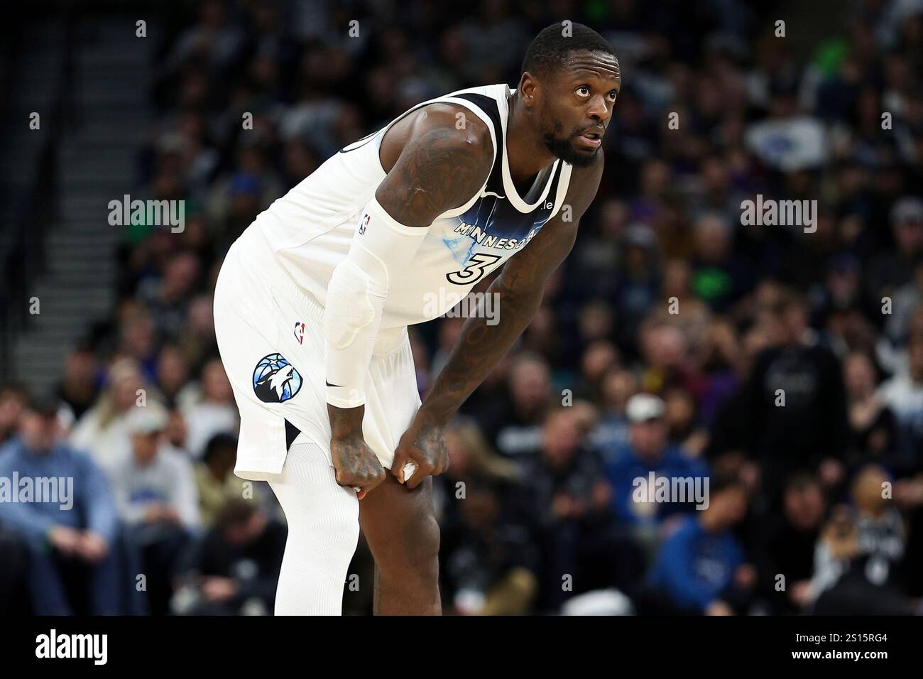 Minnesota Timberwolves forward Julius Randle (30) looks on during the ...