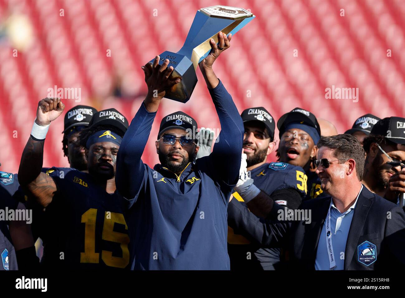 TAMPA, FL - DECEMBER 31: Michigan Wolverines head coach Sherrone Moore ...