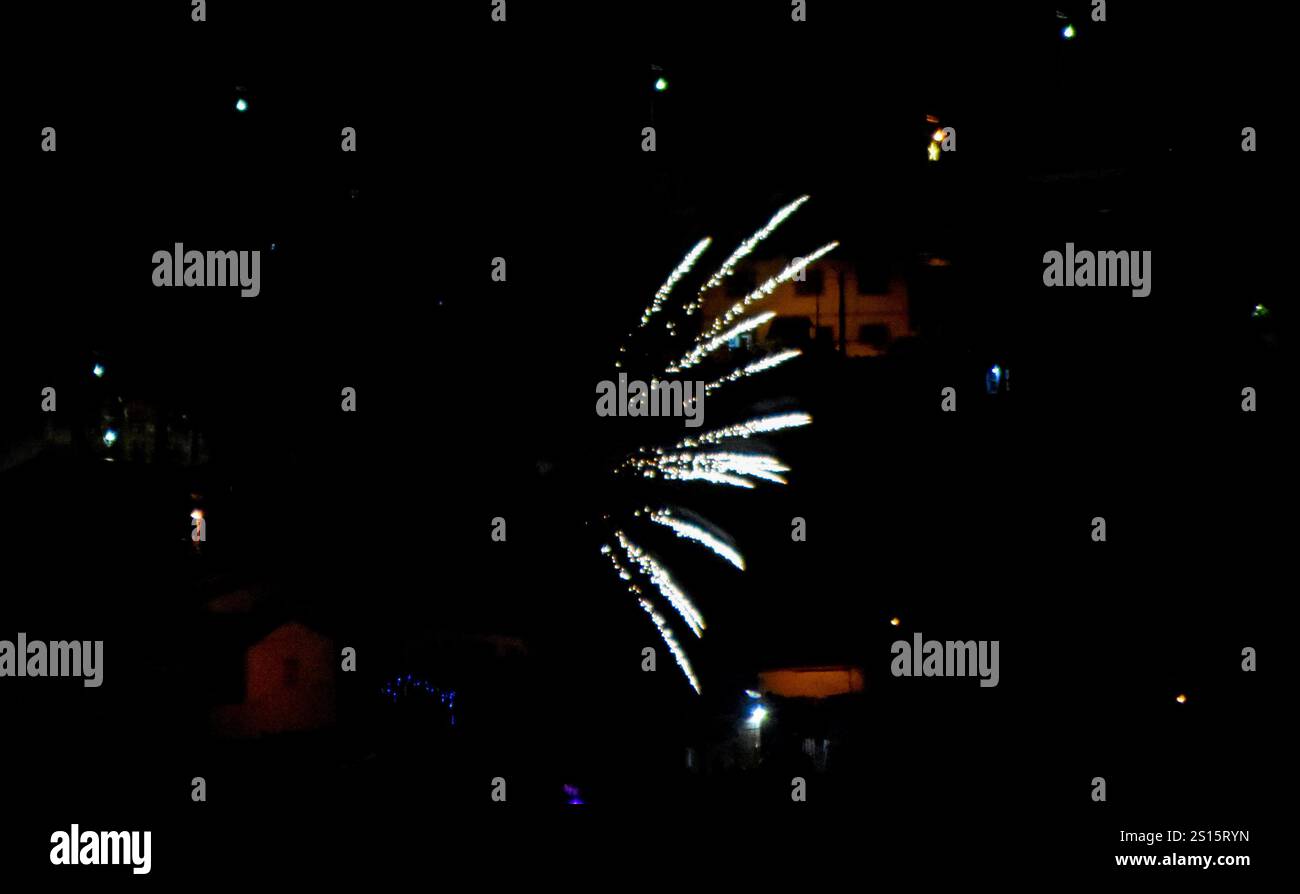 Vigo, Galicia, SPAIN. 1st Jan, 2025. The new year begins in the Spanish ...