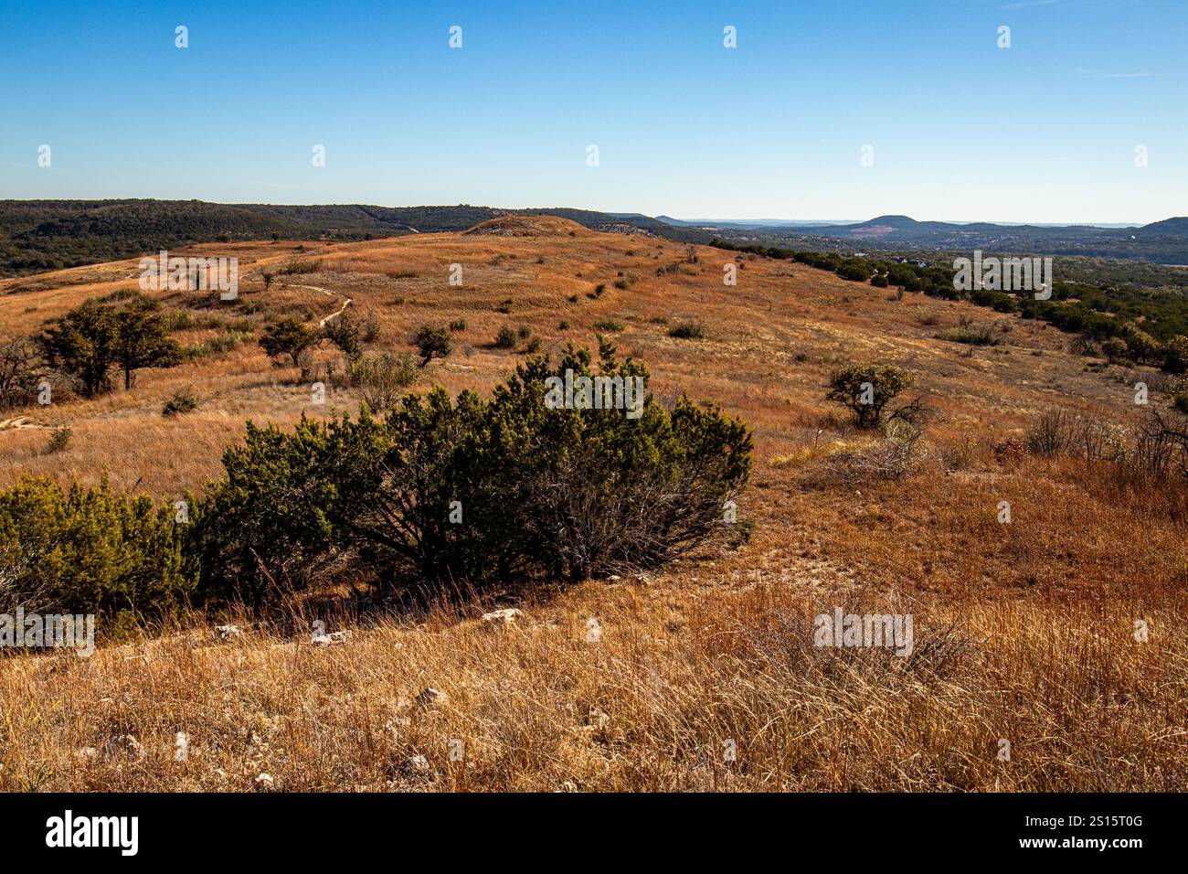 Rolling hills and expansive fields of the Balcones Canyonlands Wildlife ...