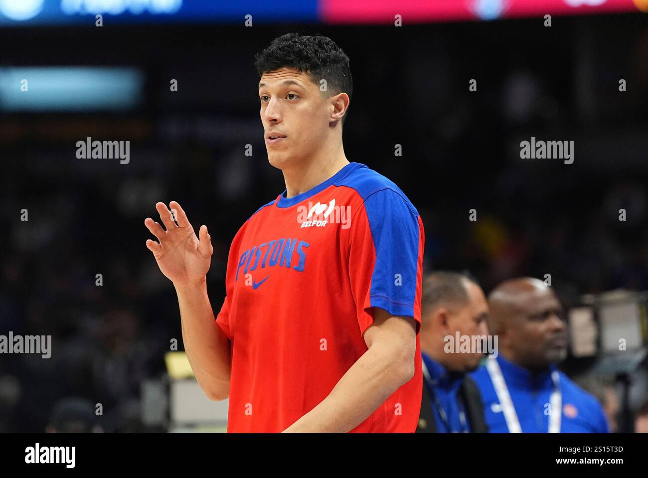Detroit Pistons forward Simone Fontecchio (19) in the first half of an ...