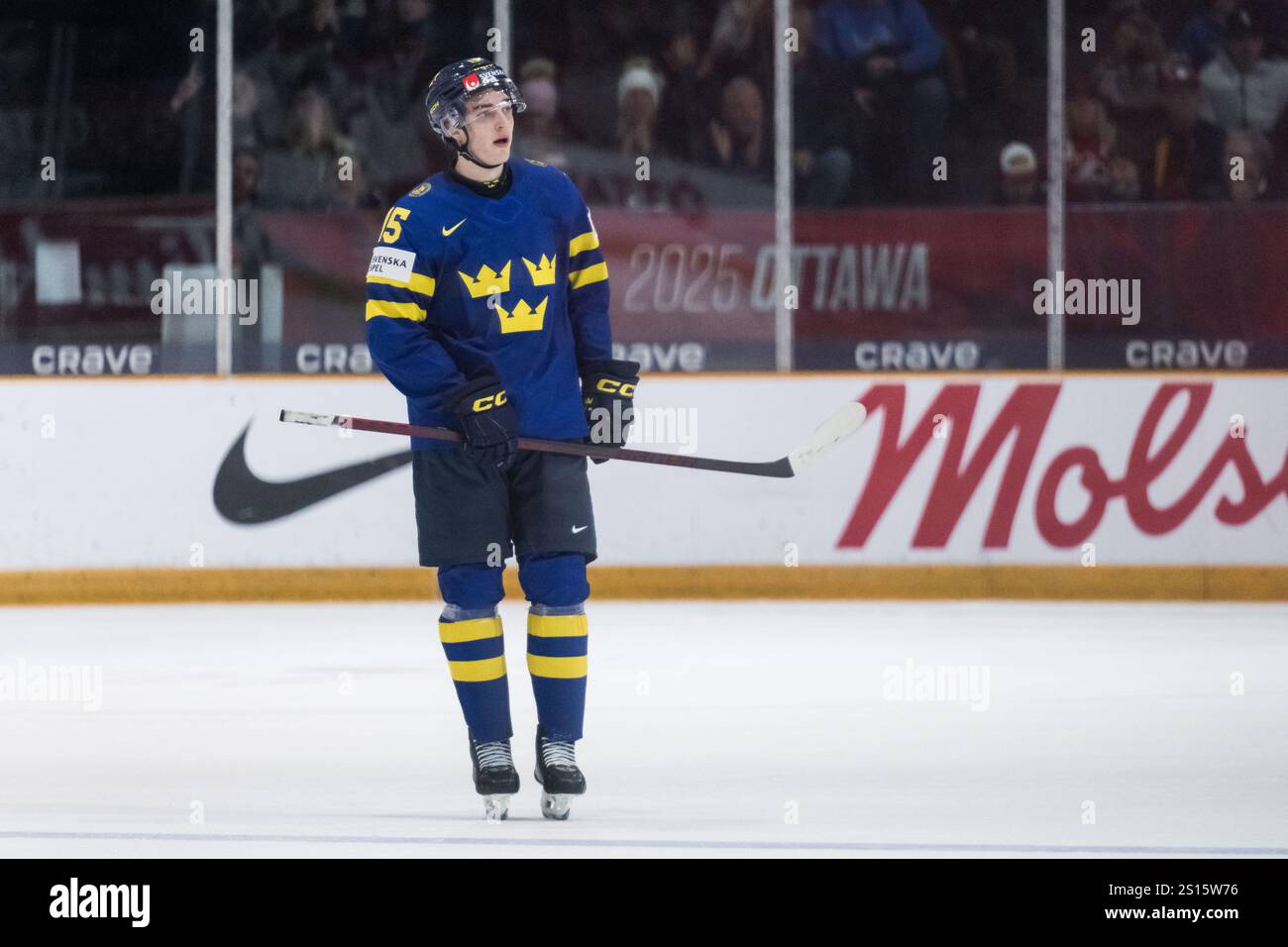 David Edstrom of, Sweden. , . looks dejected after 2-1 during the 2025 ...