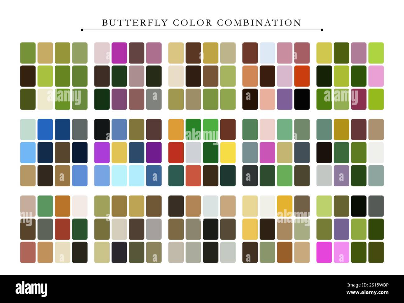 color palette. Trend color palette guide template. Fit for fashion ...